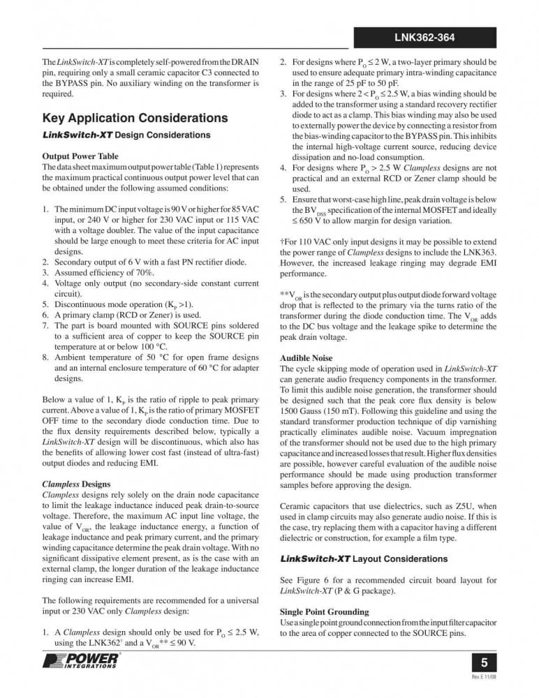 LNK362DG-TL datasheet page 5