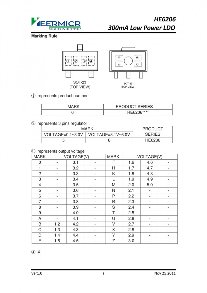 HE6206 datasheet page 3