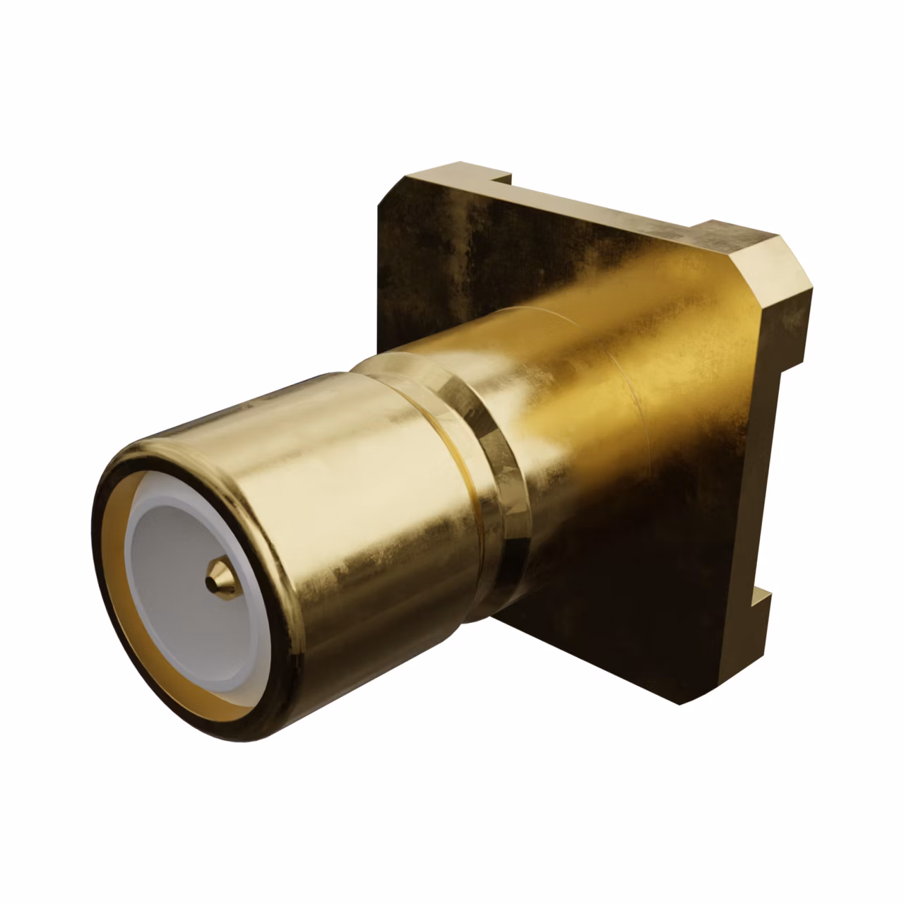 SMB Jack, Straight, PCB Receptacle, Surface Mount, Brass Body, Gold (Au) Plated, Tray, 50 Ohms for sale