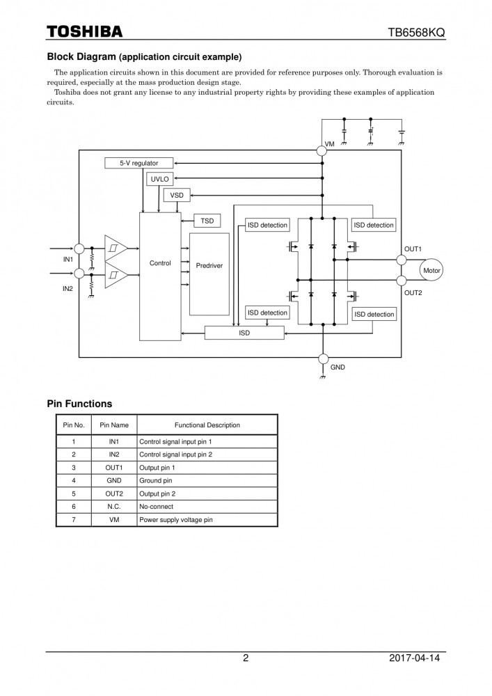 TB6568KQ datasheet page 2