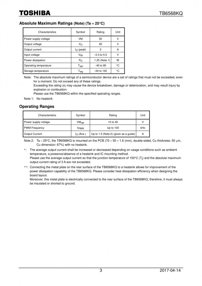 TB6568KQ datasheet page 3