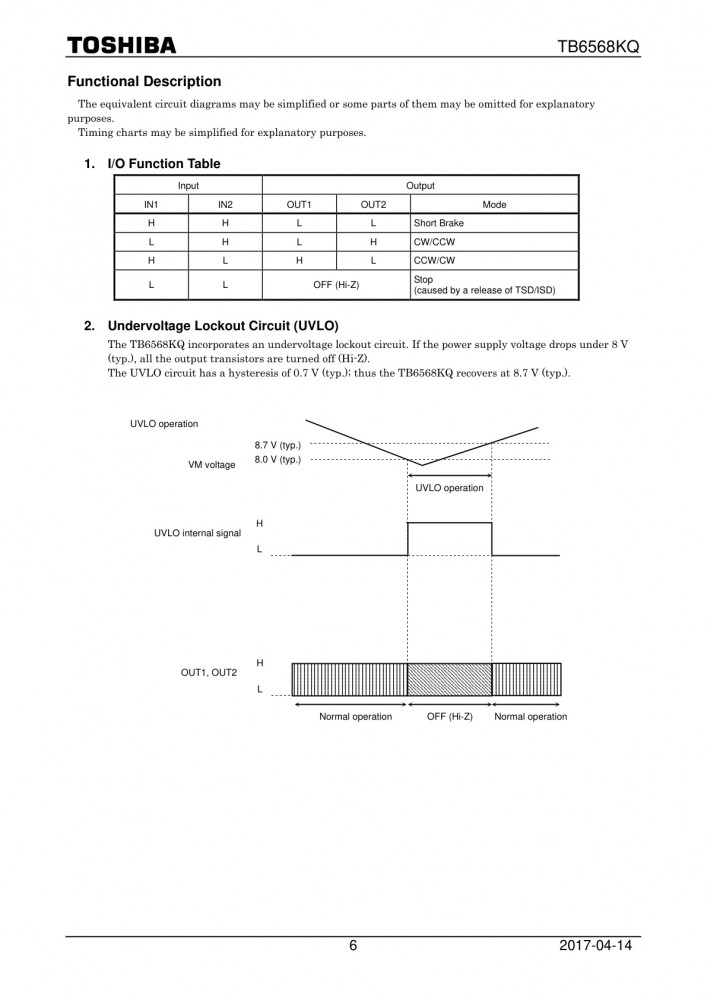 TB6568KQ datasheet page 6