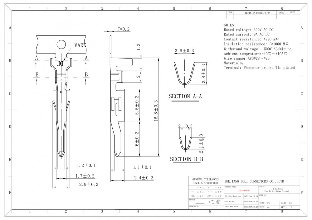 DL42009-RT technical drawing page 2