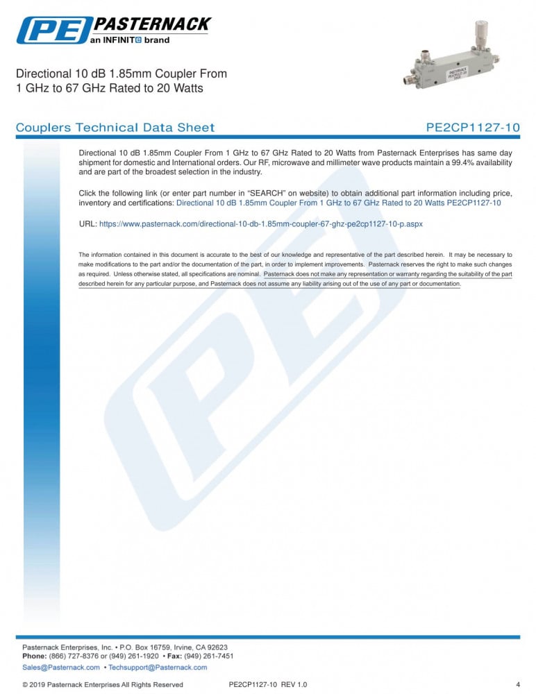 PE2CP1127-10 datasheet page 4
