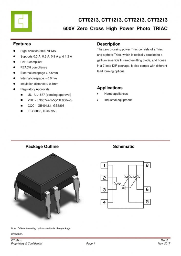 CTT1213 datasheet page 1