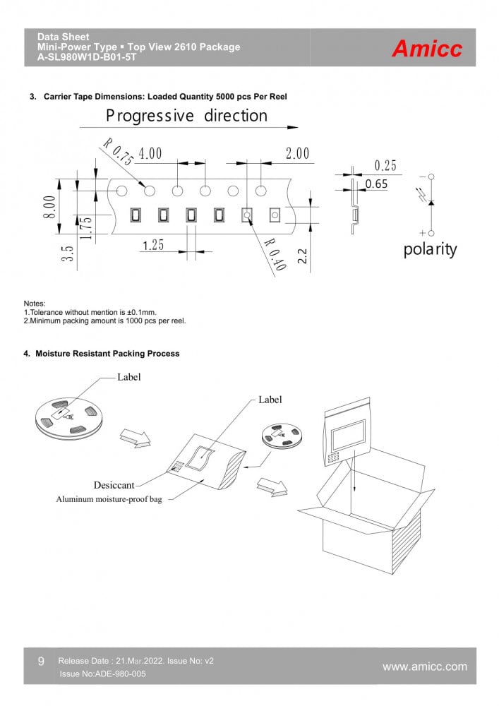 A-SL980W1D-B01-5T datasheet page 9