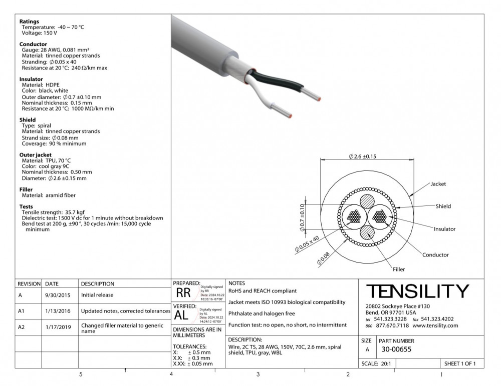 Tensility International 30-00655 product drawing