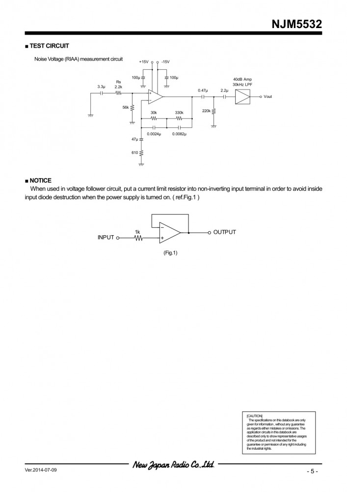 NJM5532 datasheet page 5