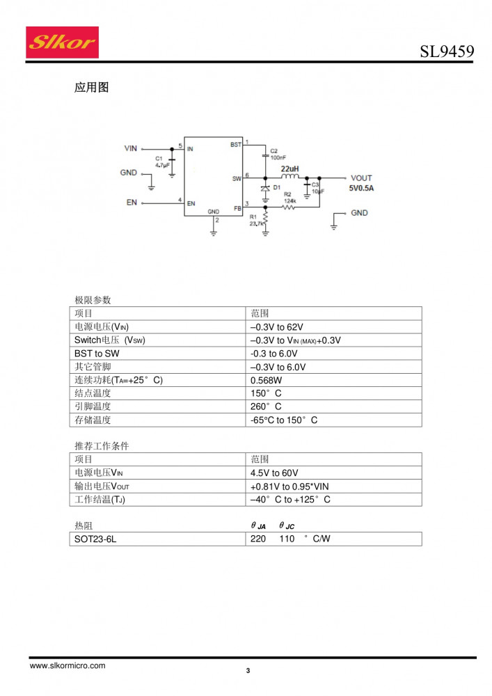 SL9459 datasheet page 3