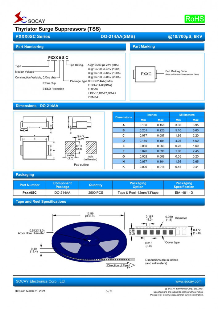SOCAY PXXX0SC series datasheet page 5