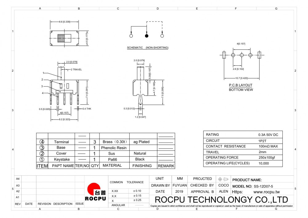 SS-12D07-5 manufacturer drawing page