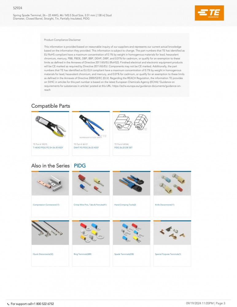 TE Connectivity 52924 technical document page 3