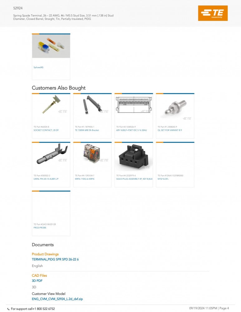 TE Connectivity 52924 technical document page 4