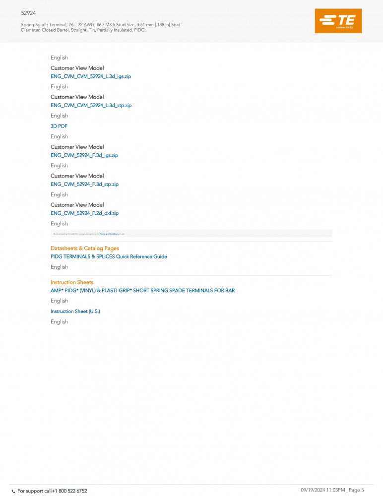 TE Connectivity 52924 technical document page 5