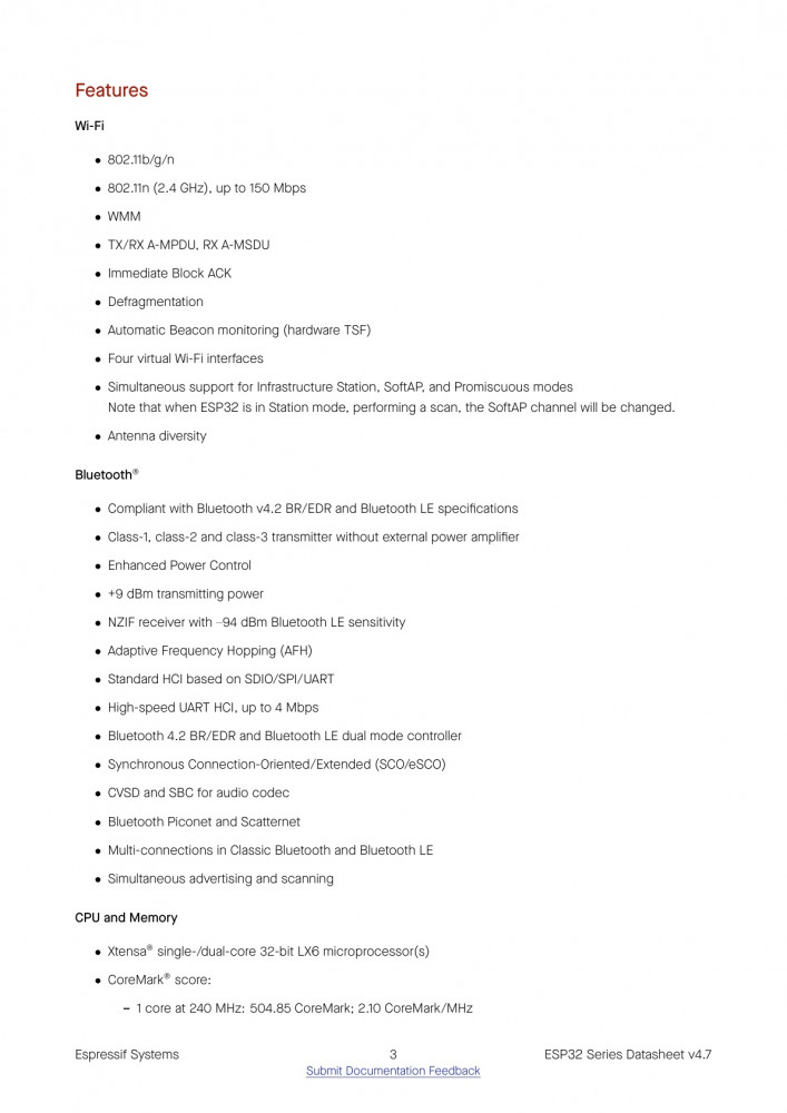 ESP32 technical document page 3