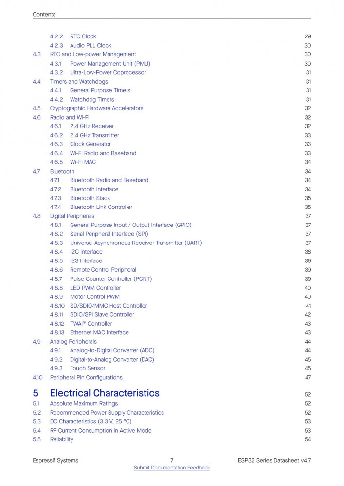ESP32 technical document page 7