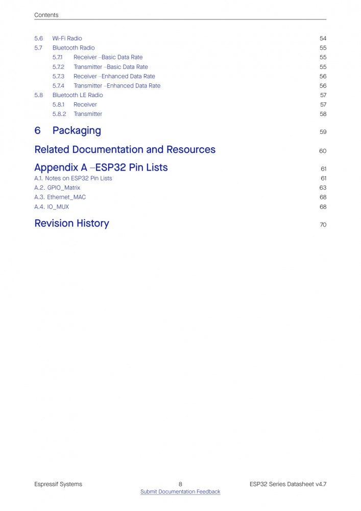ESP32 technical document page 8