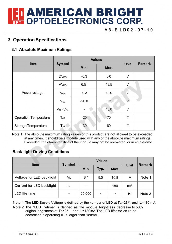 AB-ELD02-07-10 datasheet page 5