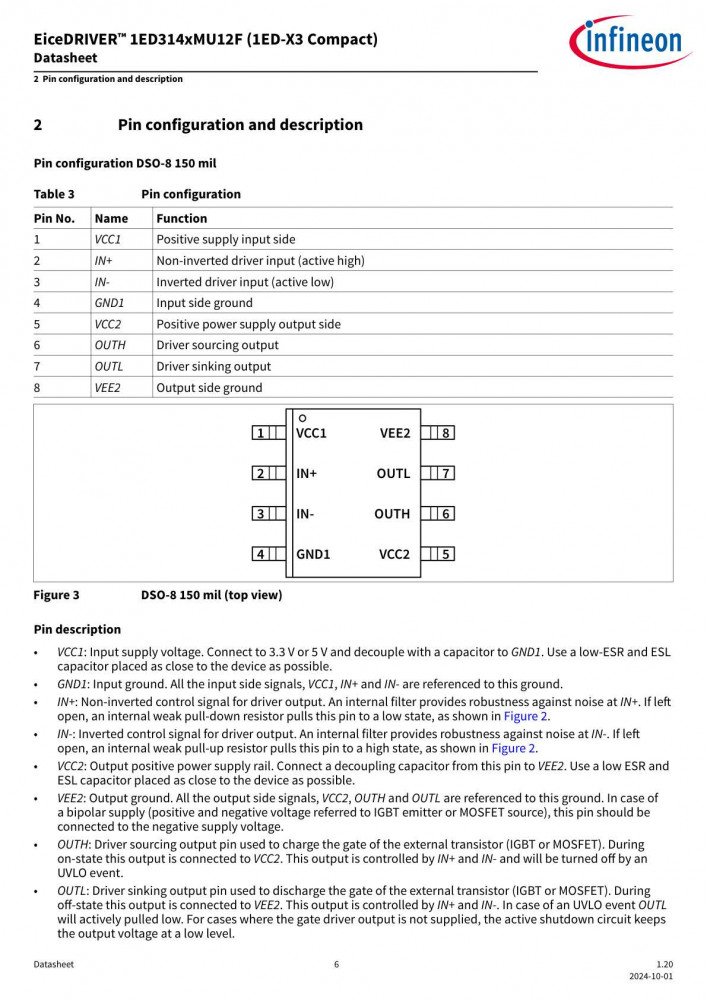 Infineon 1ED3141MU12FXUMA1 datasheet page 6