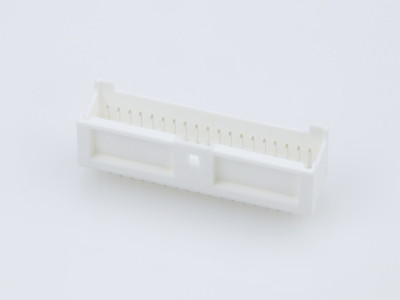2.50mm Pitch, Mini-Lock PCB Header, Single Row, Right-Angle, Through Hole with Kinked Pins, Tin Plating, Positive Lock, 7 Circuits, Tray, 3.40mm PC Tail Length, Glow-Wire Capable, Natural