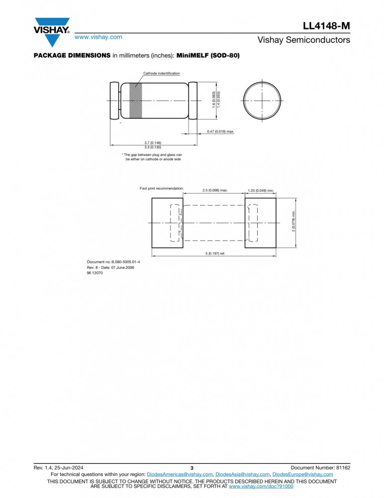 Vishay LL4148-M- datasheet page 3