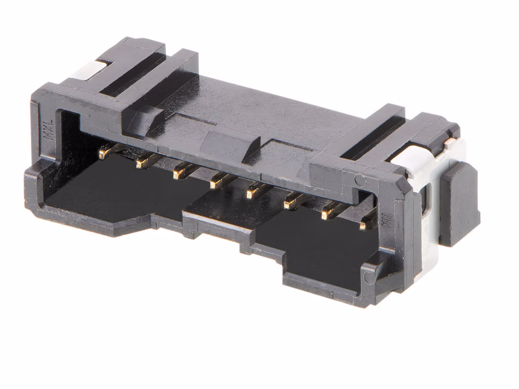 2.00mm Pitch, Micro-Lock Plus PCB Header, Single Row, Right-Angle, Surface Mount, 0.10µm Gold Plating, Positive Lock, 11 Circuits, Low-Halogen, Black