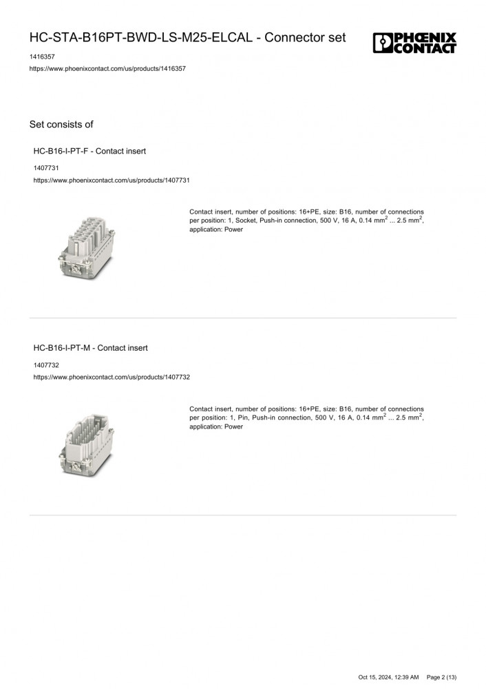 Phoenix Contact 1416357 technical document page 2