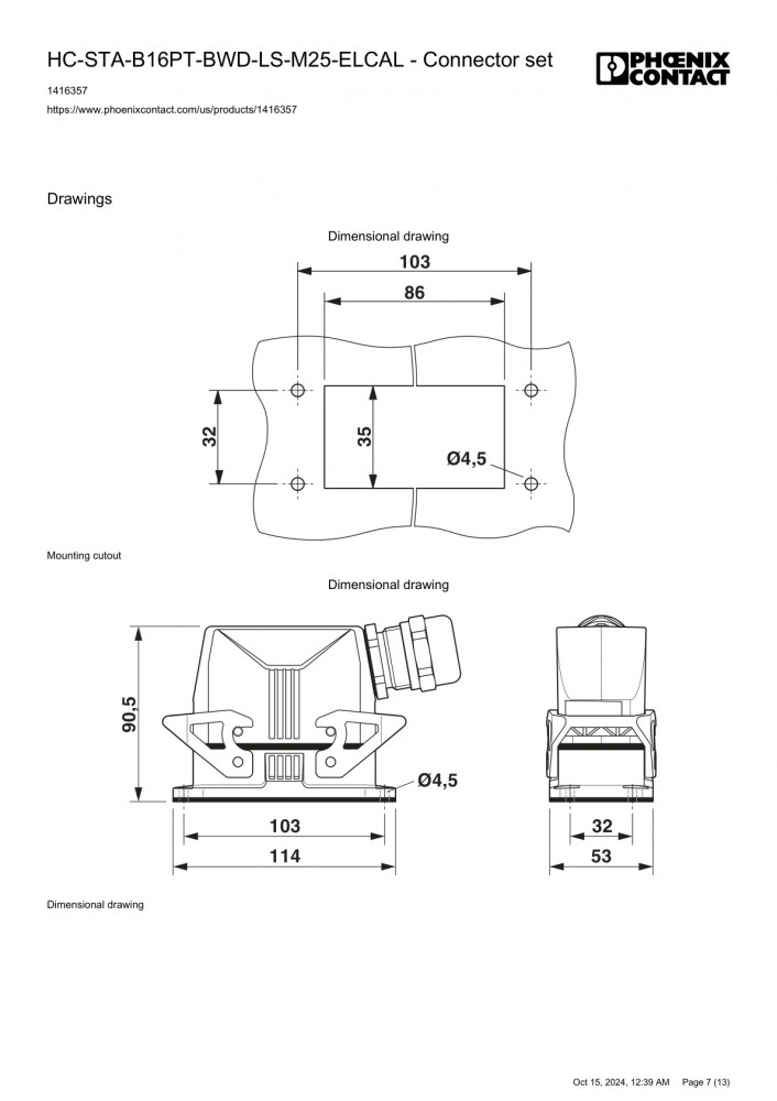 Phoenix Contact 1416357 technical document page 7