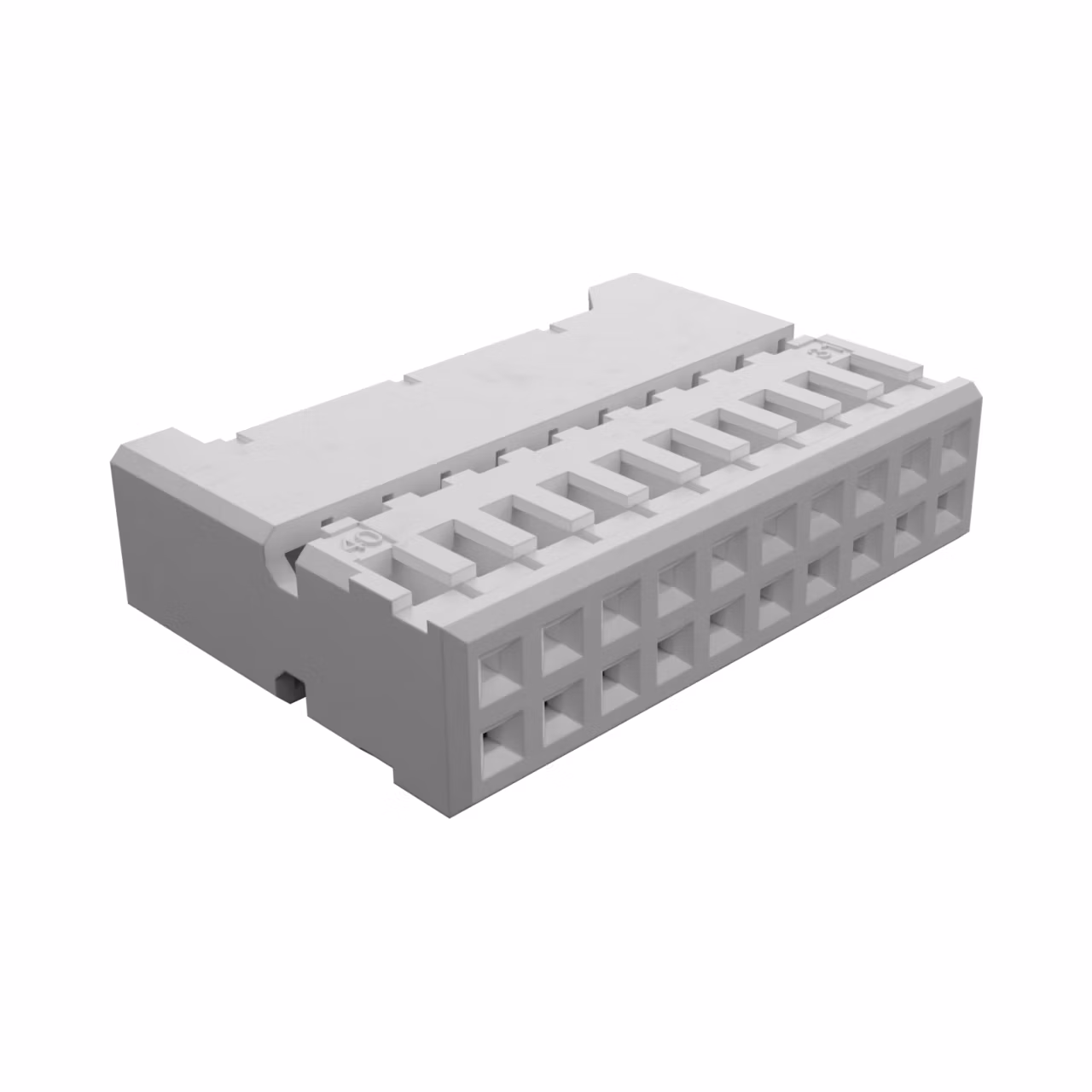 2.54mm Pitch MOX Receptacle Kit, Dual Row, 20 Circuits, White for sale