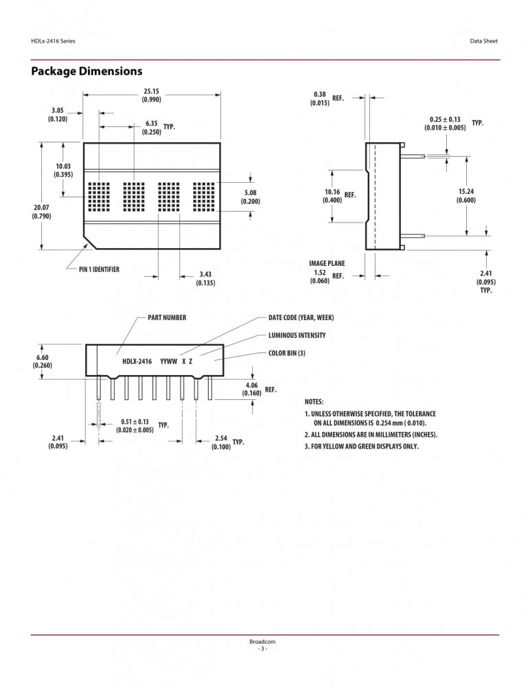 HDLU-2416 datasheet page 3
