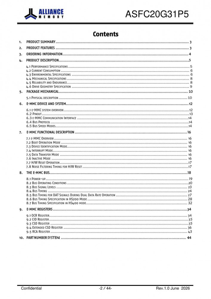 ASFC20G31P5-51BIN datasheet preview, page 2