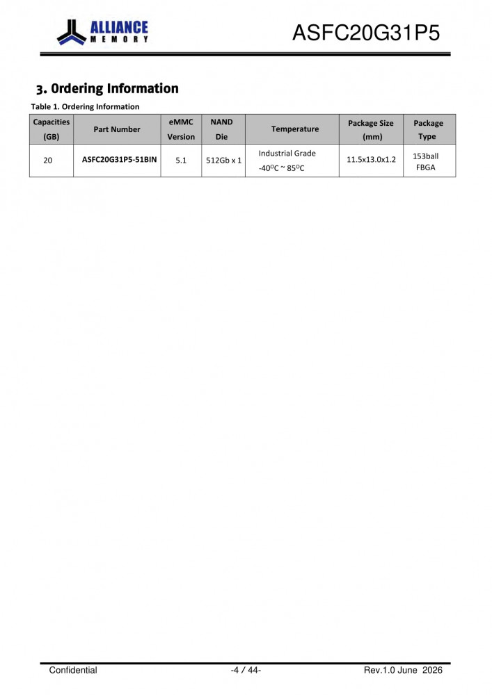ASFC20G31P5-51BIN datasheet preview, page 4