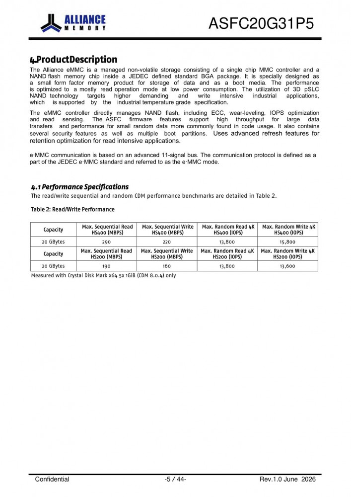 ASFC20G31P5-51BIN datasheet preview, page 5