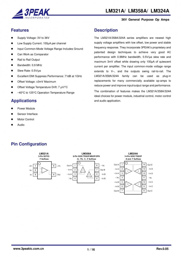 LM324A datasheet page 1