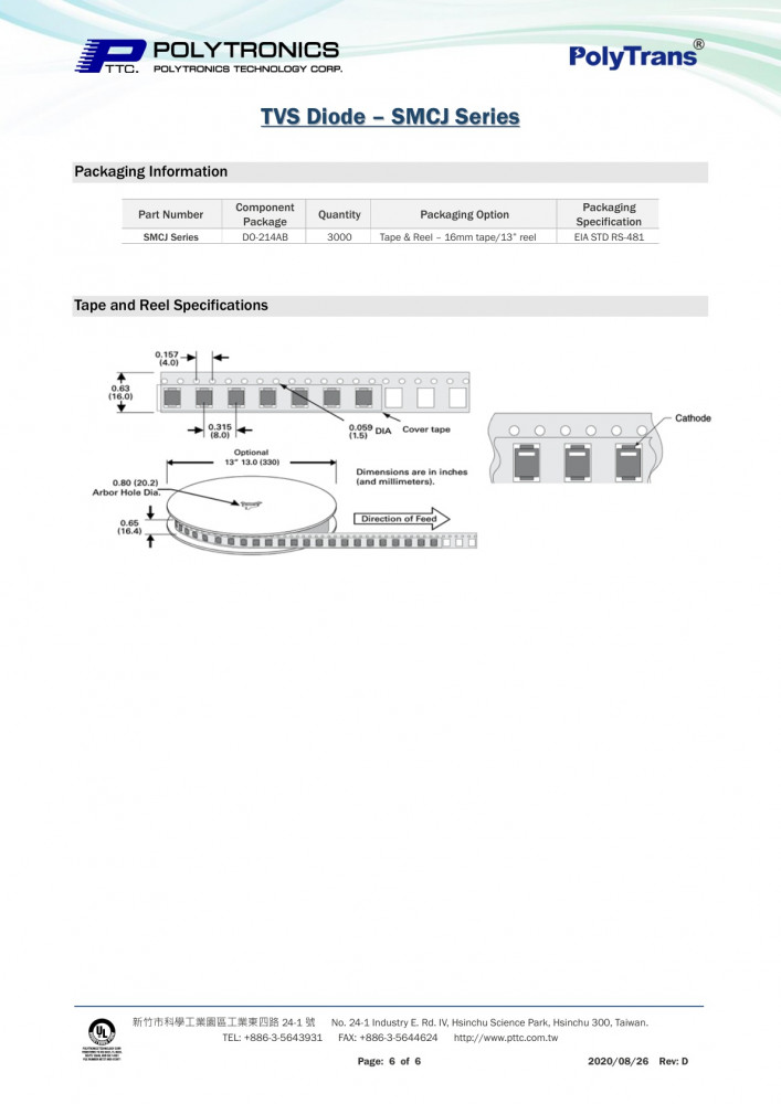 SMCJ series datasheet page 6