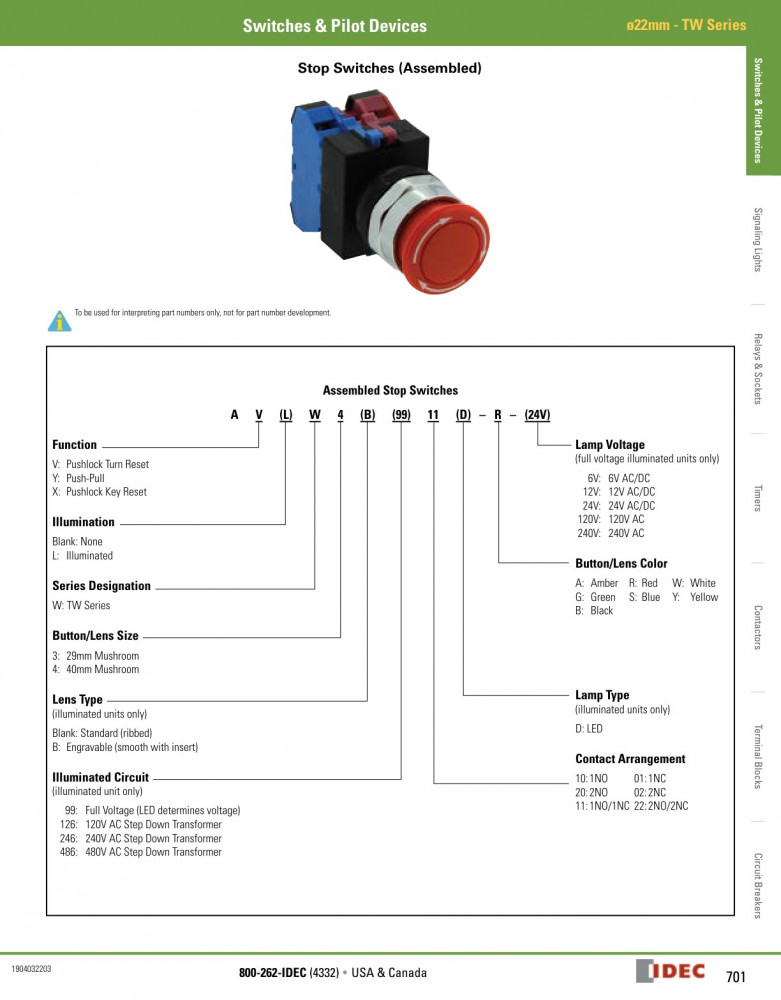 IDEC TW Series documentation page 6