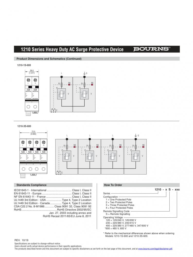 BOURNS 1210 Series datasheet page 3