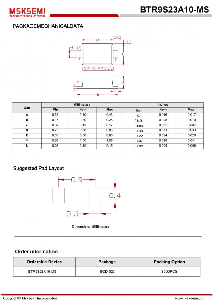 BTR9S23A10-MS datasheet page 6