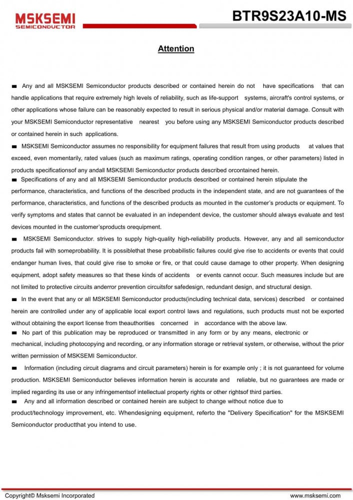 BTR9S23A10-MS datasheet page 7