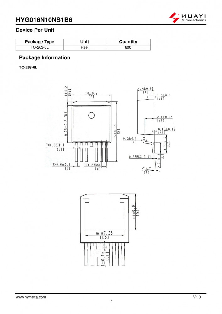 HYG016N10NS1B6 datasheet page 7