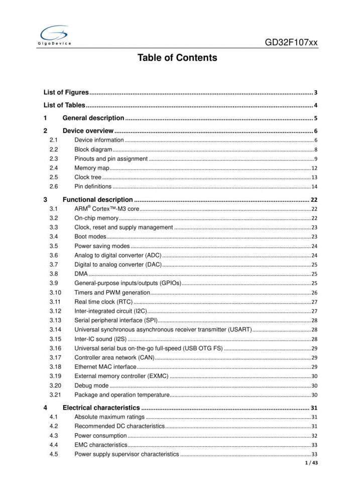 GD32F107xx datasheet page 2