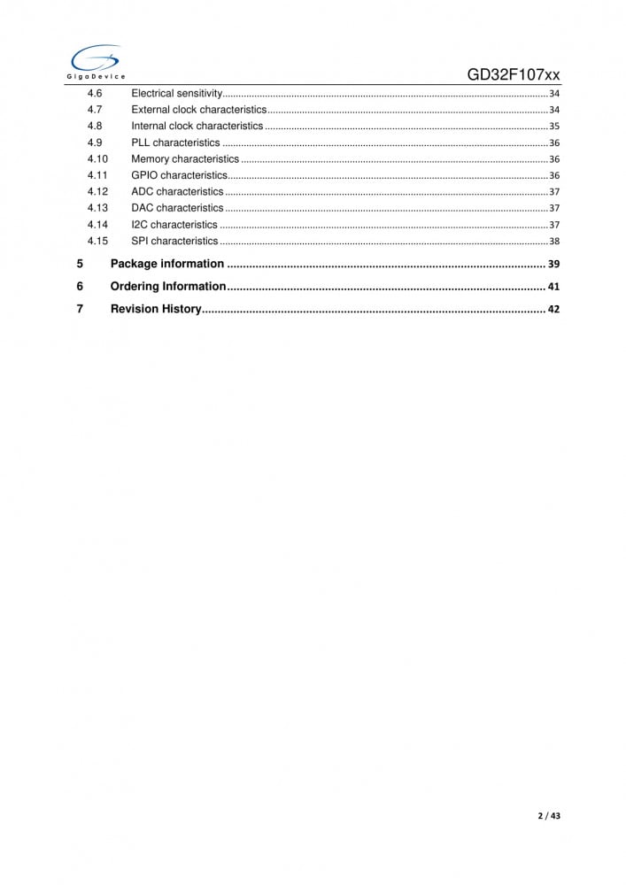 GD32F107xx datasheet page 3