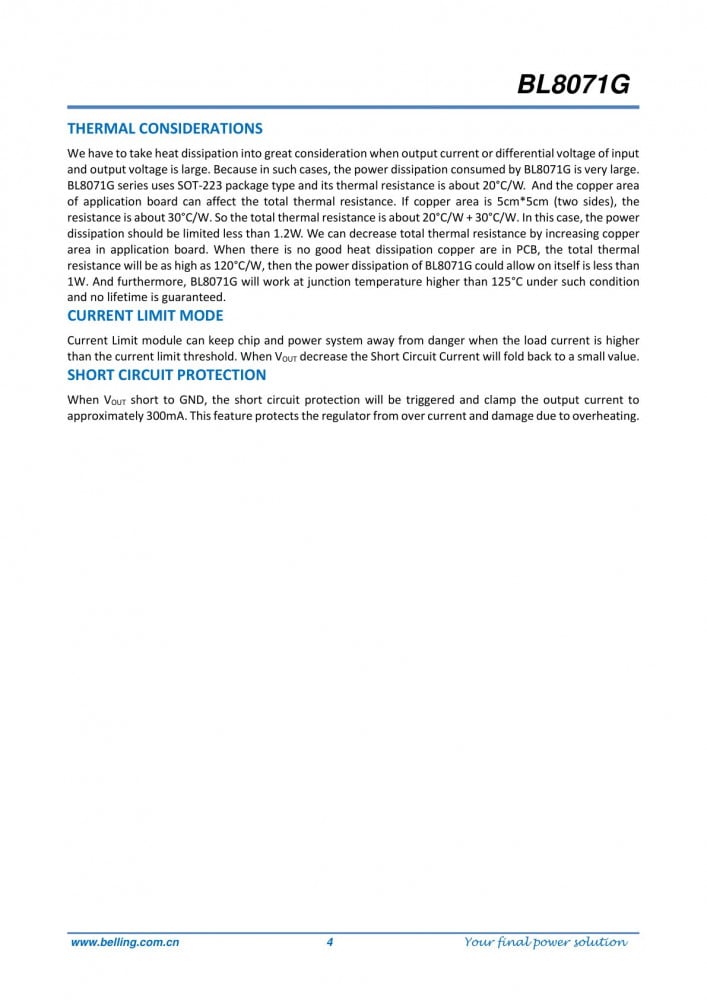 BL8071G datasheet page 4