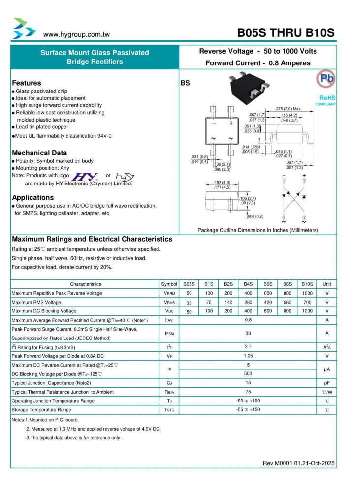 B05S technical document page 1