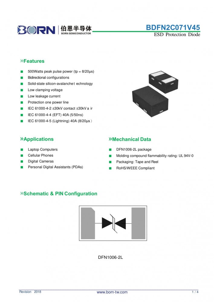 BDFN2C071V45 datasheet page 1
