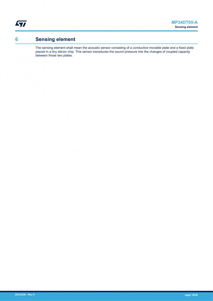 MP34DT05TR-A technical document page 10