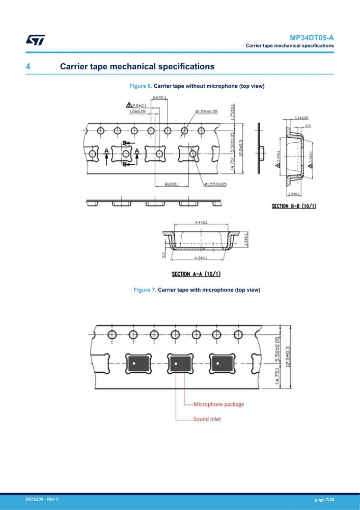 MP34DT05TR-A technical document page 7