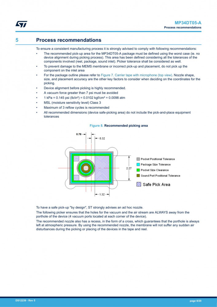 MP34DT05TR-A technical document page 8