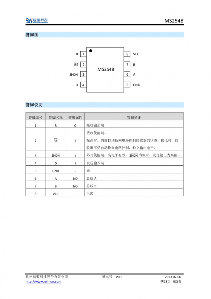MS2548 datasheet page 3