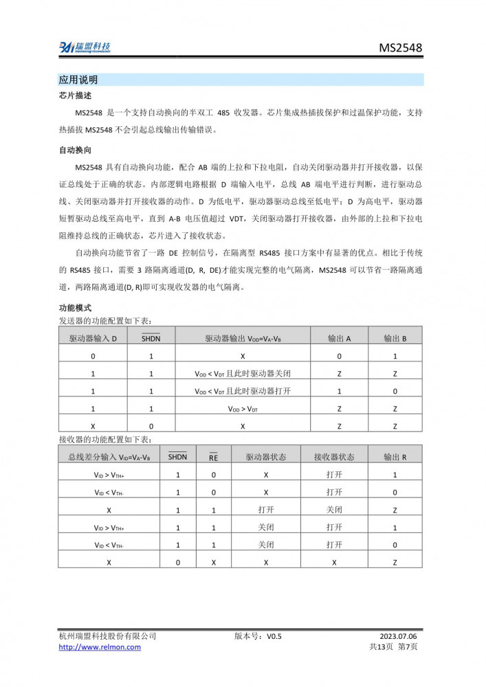 MS2548 datasheet page 7